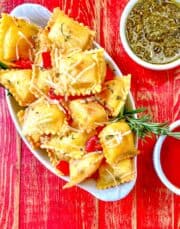 Easy Pan Fried Ravioli Appetizer - SmartyPantsKitchen