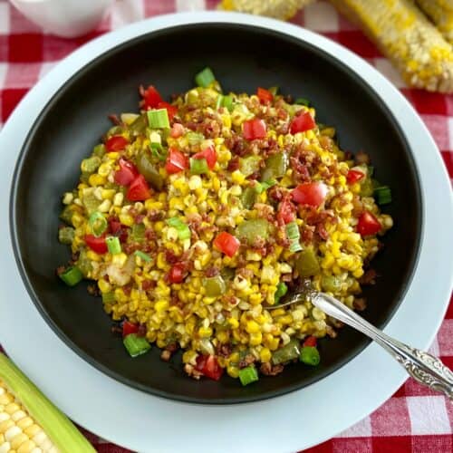 Maque Choux Cajun Corn - SmartyPantsKitchen