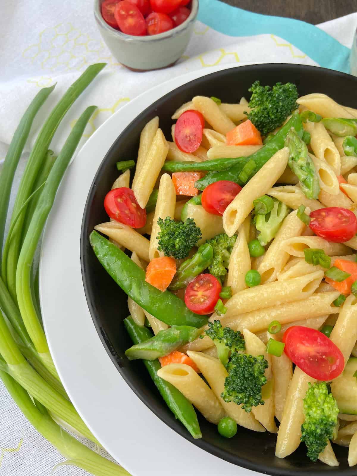 Primavera Pasta Salad with Dijon Vinaigrette - SmartyPantsKitchen